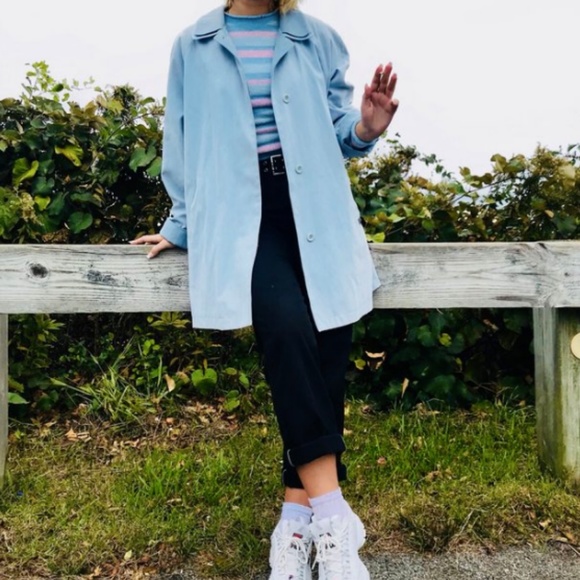 London Fog | Jackets & Coats | London Fog Baby Blue Trench Coat | Poshmark